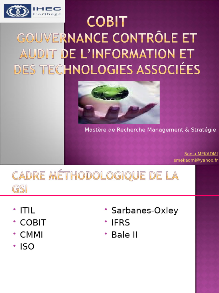 presentation-cobit | PDF | COBIT | Itil