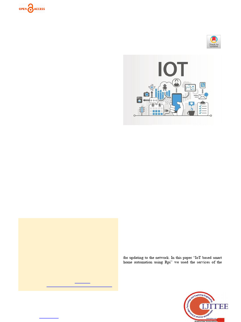 IOT Based Home Automation Using Raspberry Pi | PDF | Internet Of Things ...