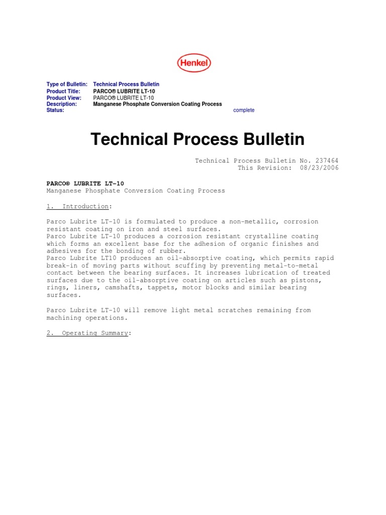 Parco® Lubrite Lt-10-En | PDF | Titration | Chemistry