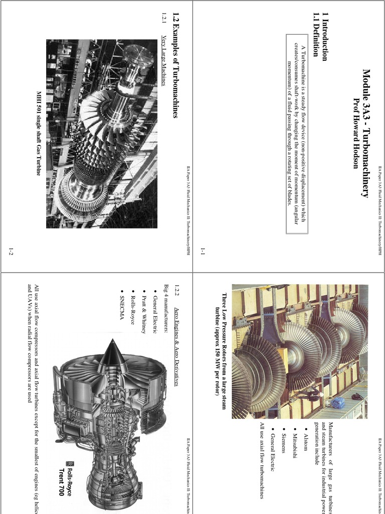 Turbo Machinery Lecture Notes Physics Prof T P Hynes Pdf