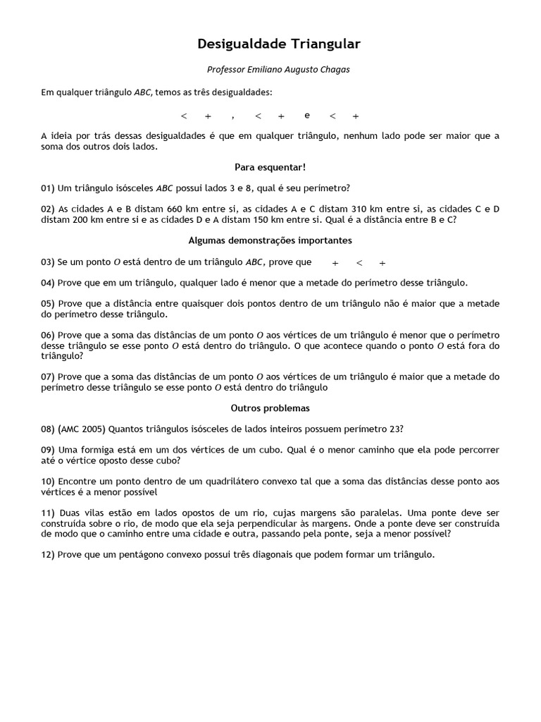 Desigualdade Triangular 1 | PDF