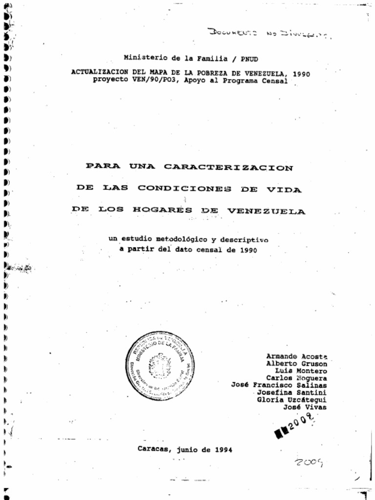 Caracterización de Las Condiciones de Vida de Los Hogares de Venezuela - Estudio de Caso | PDF