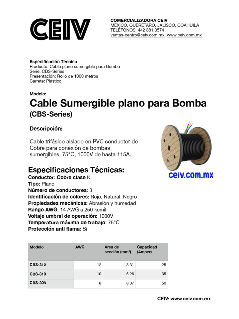 Cable Sumergible para Bomba | PDF