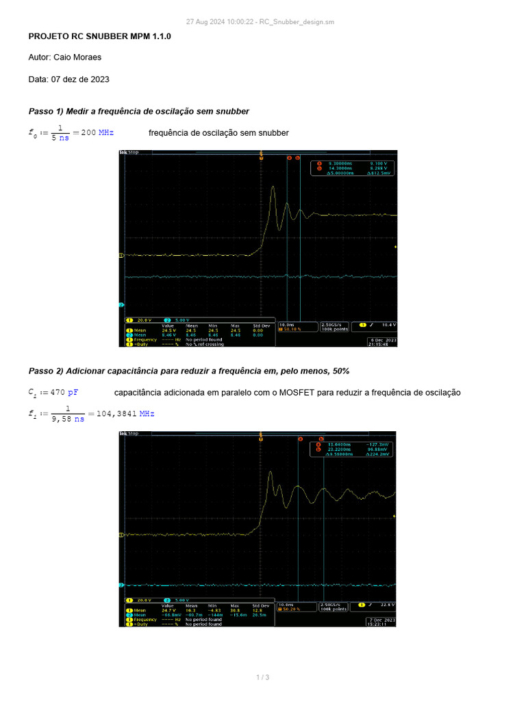 RC Snubber Design | PDF