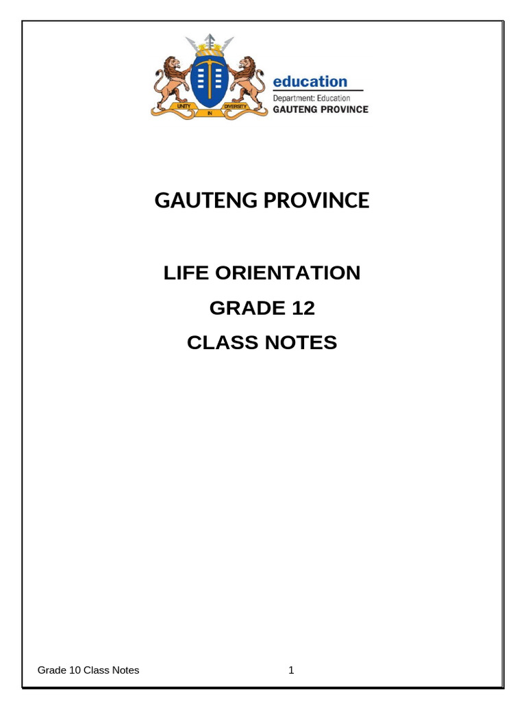 Class Notes Grade 12 | PDF | Discrimination | Woman