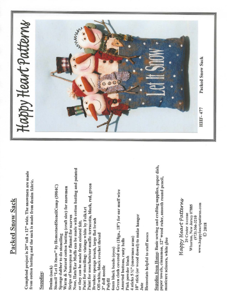 Packed Snow Sack Antiguo | PDF | Seam (Sewing) | Crochet