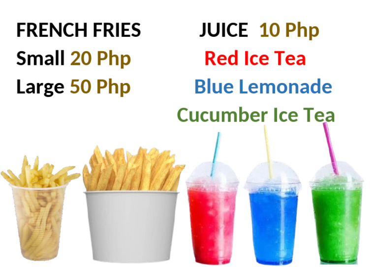 French Fries Juice 10 PHP | PDF