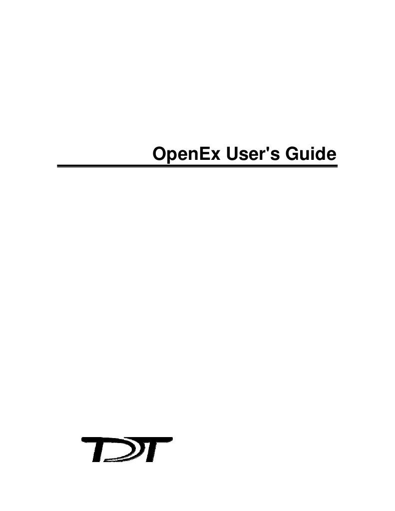 OpenEx User Guide | PDF | Icon (Computing) | File Format