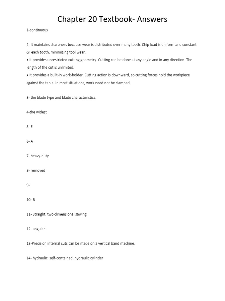 Chapter 20 Textbook Answers | PDF