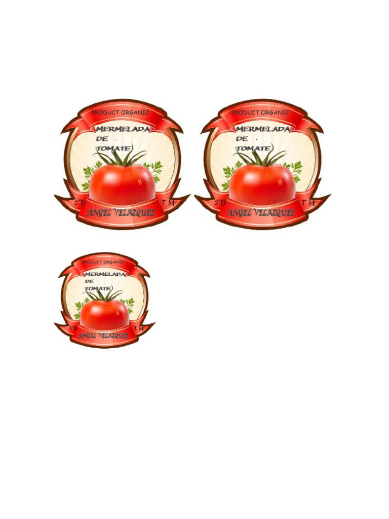 Sticker Mermelada Tomate | PDF