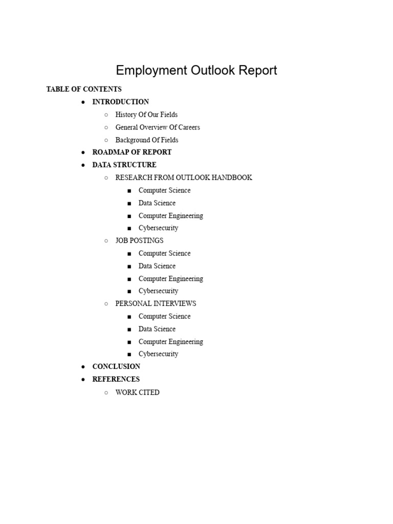 Employment Outlook Report | PDF | Computer Security | Security