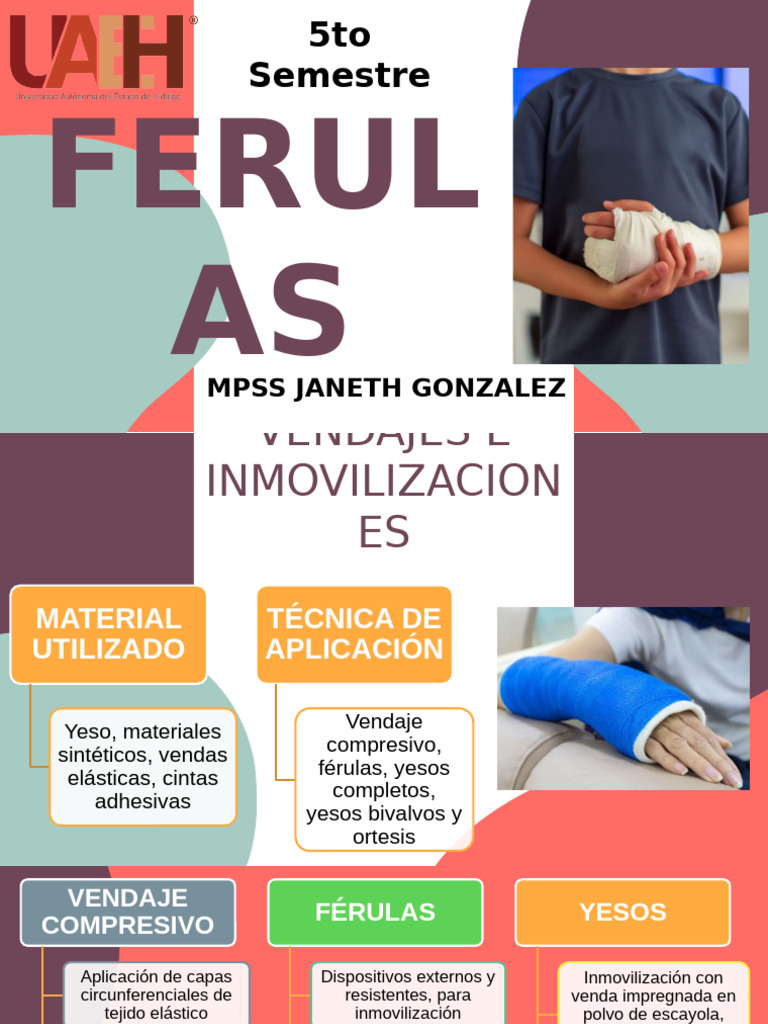 Técnicas de Férulas y Yesos en Inmovilización | PDF | Codo | Yeso
