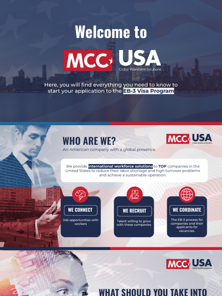 One-Pager About MCC USA | PDF | Employment | Immigration