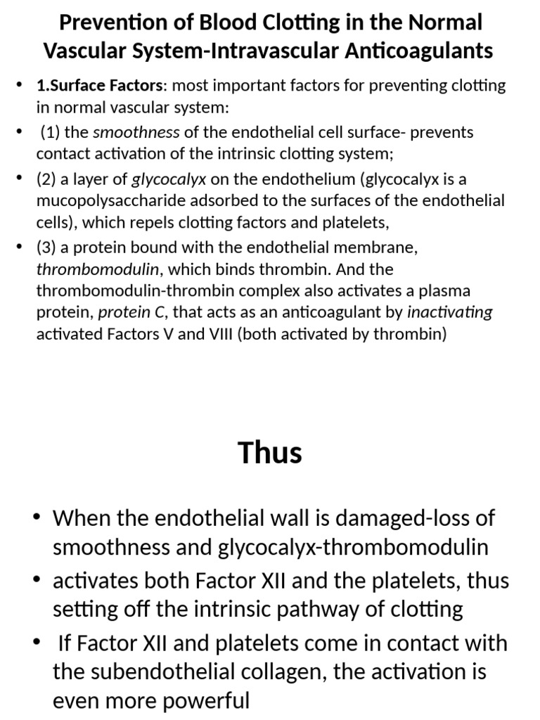 Hemostasis and Blood Coagulation 2 | PDF | Coagulation | Thrombus