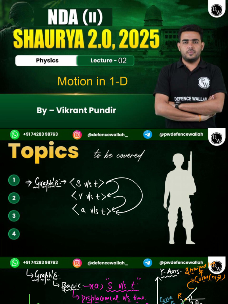 Motion in 1D 02 - Class Notes | PDF