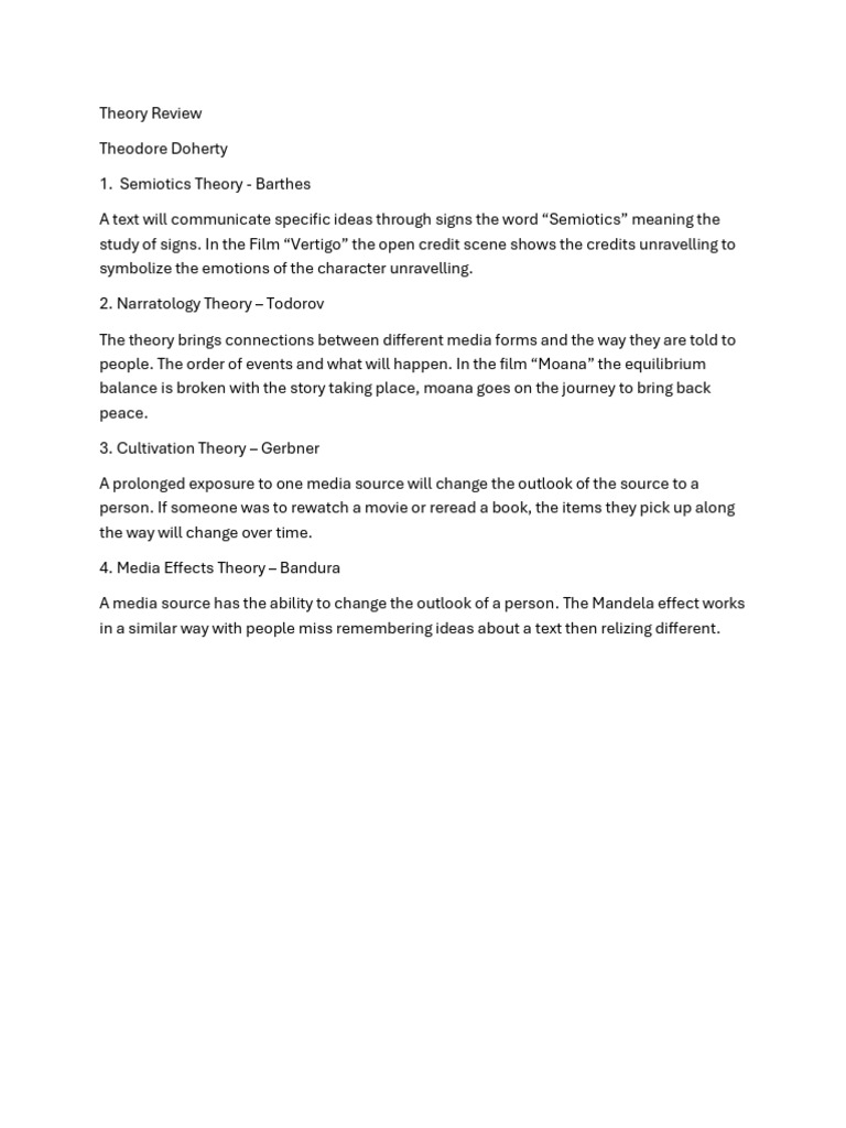 Theory Review | PDF