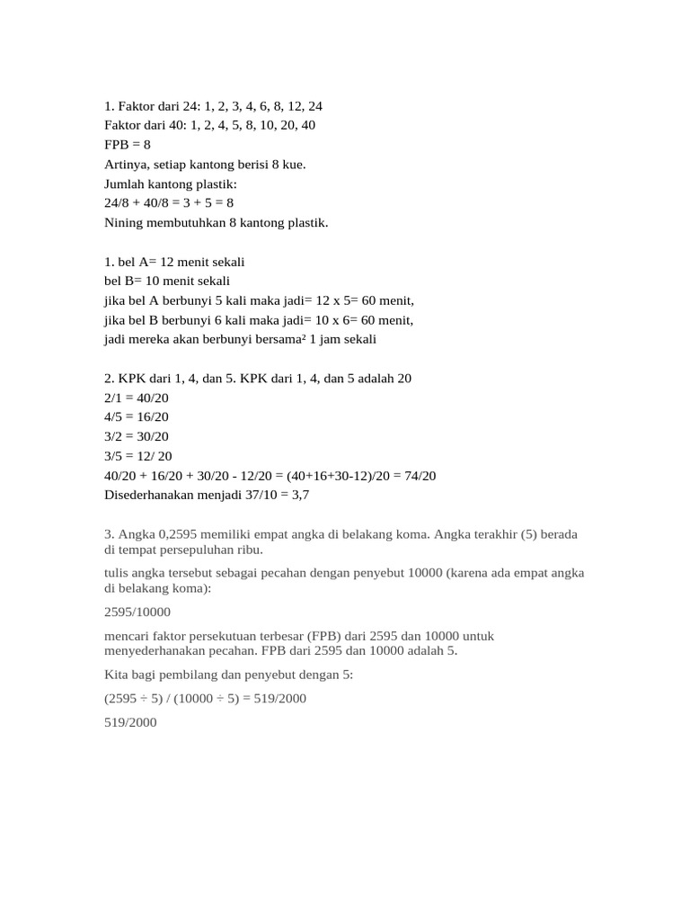 Tugas 3 Matematika | PDF