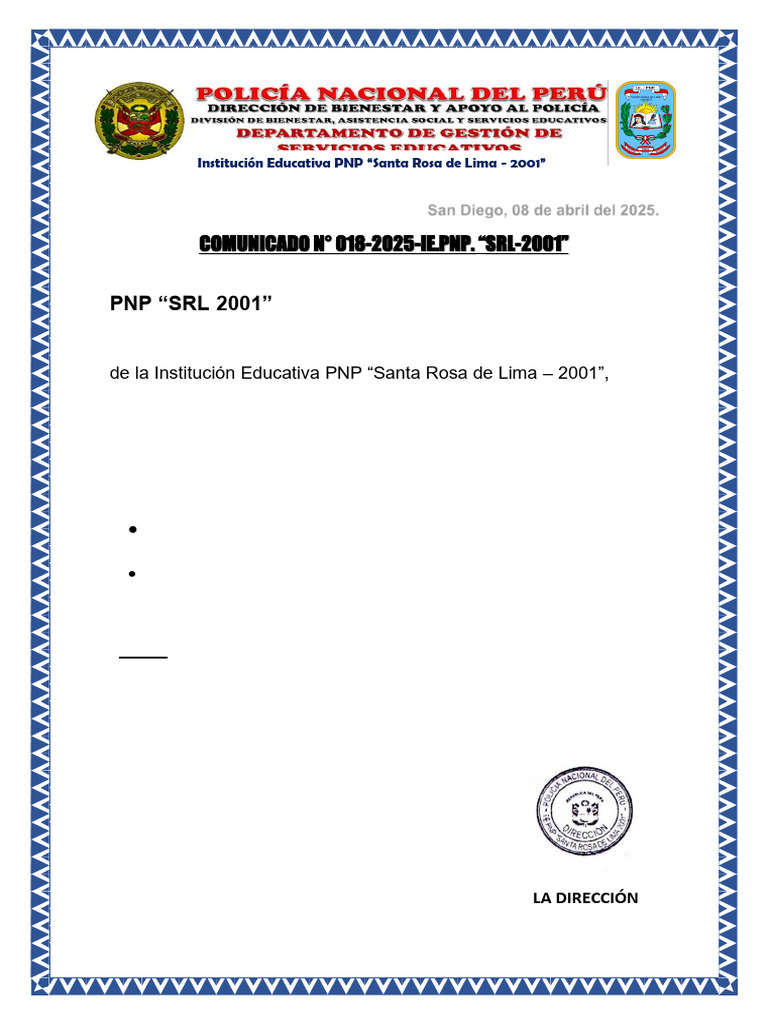 Comunicado Sobre Uniforme 08abr25 | PDF