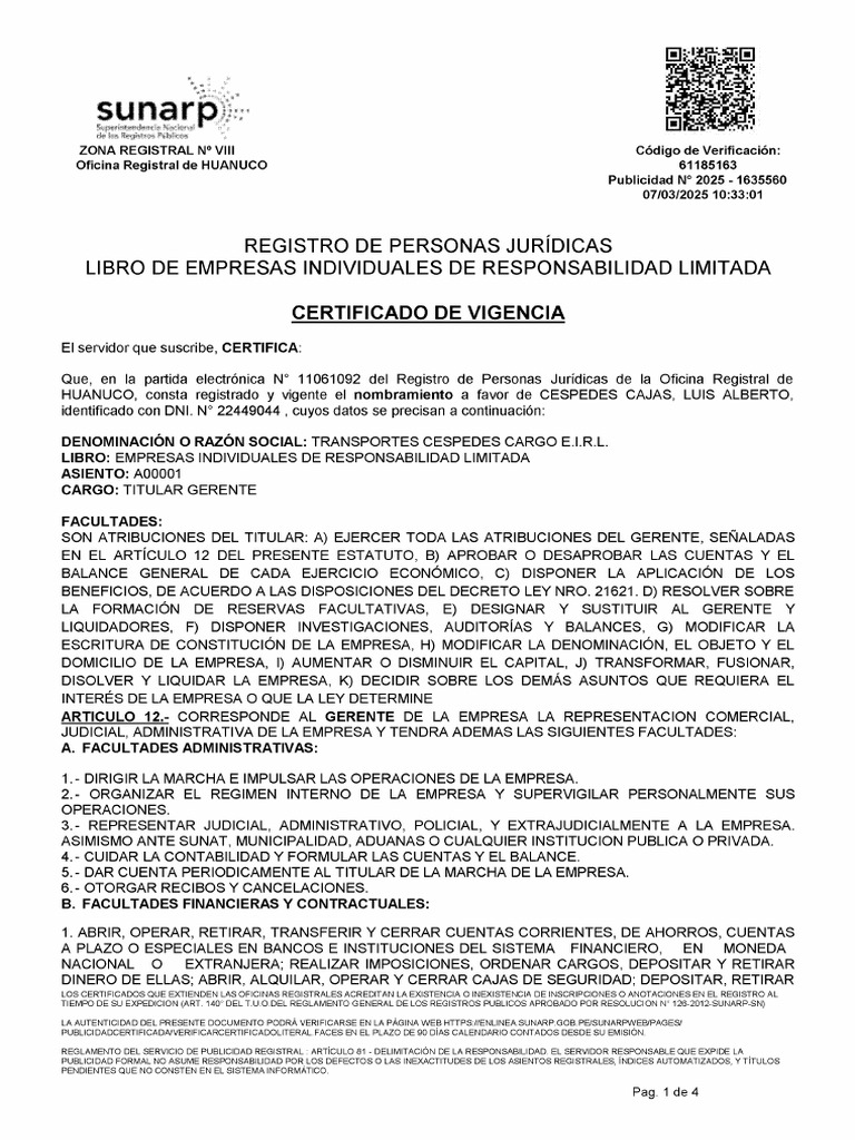 Vigencia de Poder | PDF