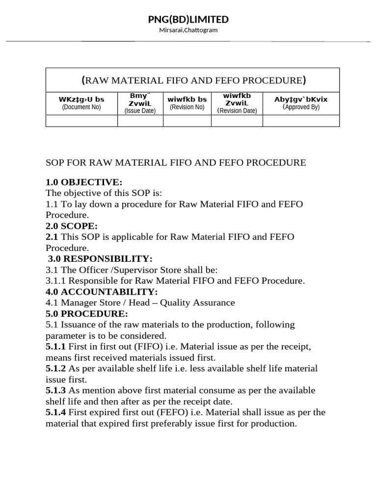 First Expiry & First Out Policy | PDF