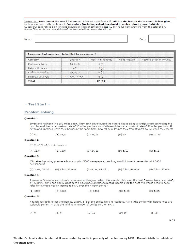 Analytical Test | PDF