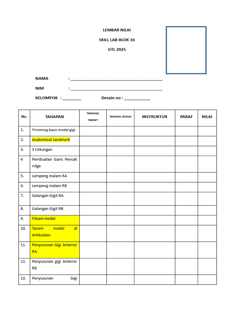 Ceklis osce gtl | PDF