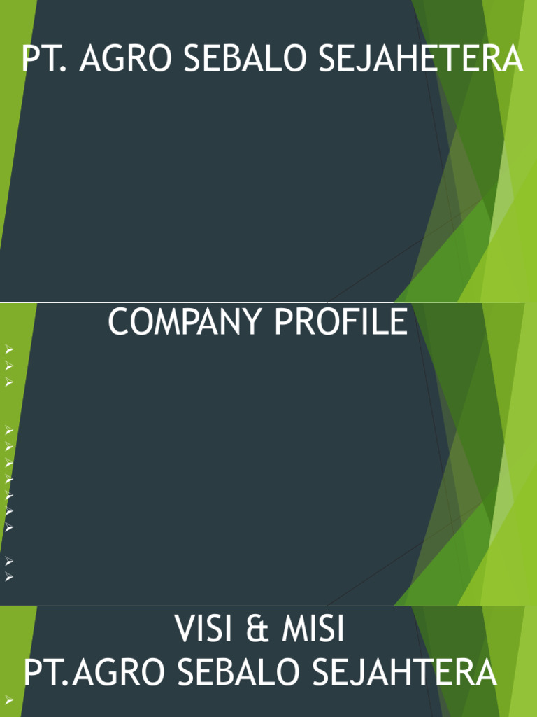 Profil PT Agro Sebalo Sejahtera | PDF