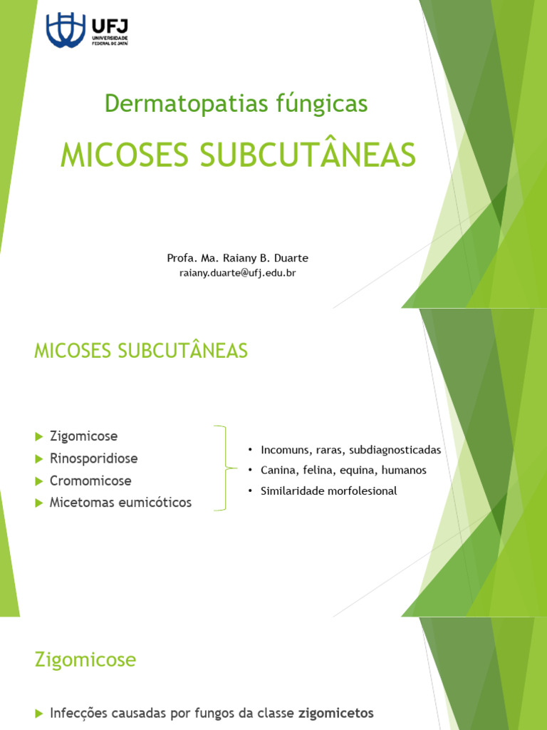 Aula - Micoses Subcutneas e Sistmicas | PDF | Especialidades médicas ...