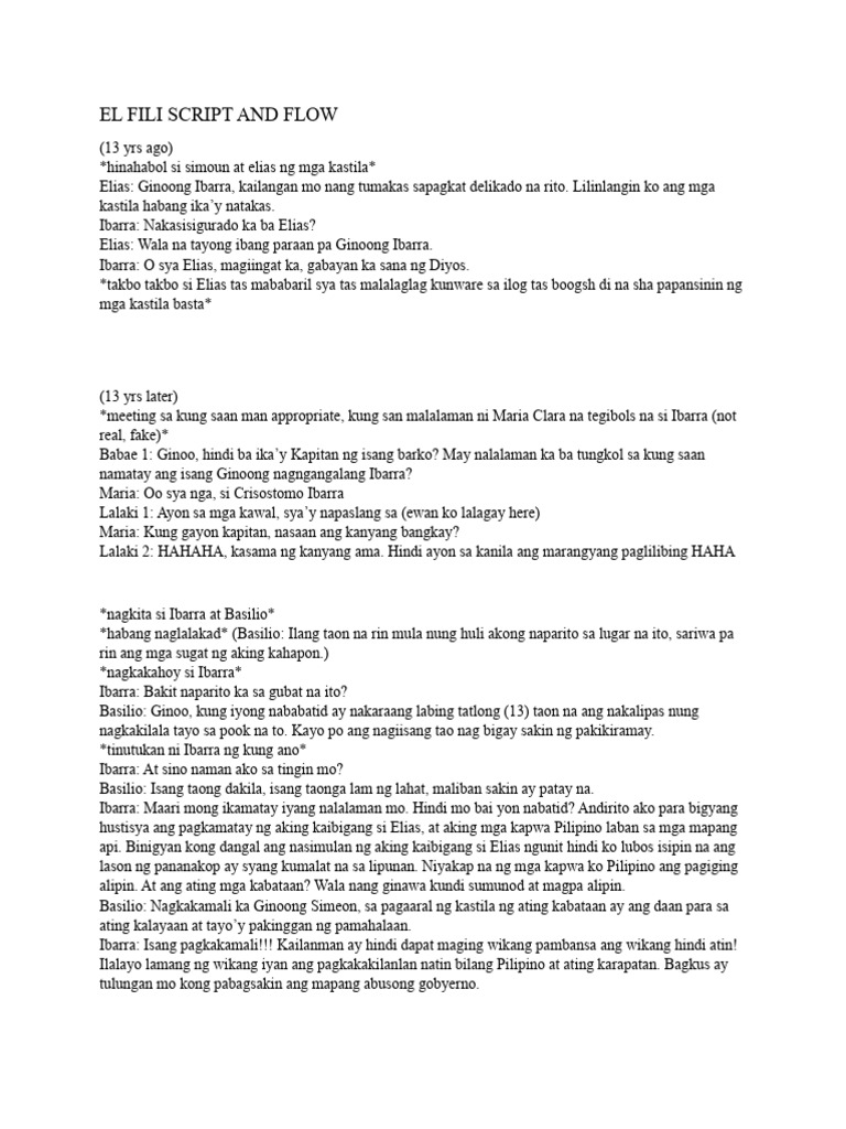 El Fili Script and Flow | PDF