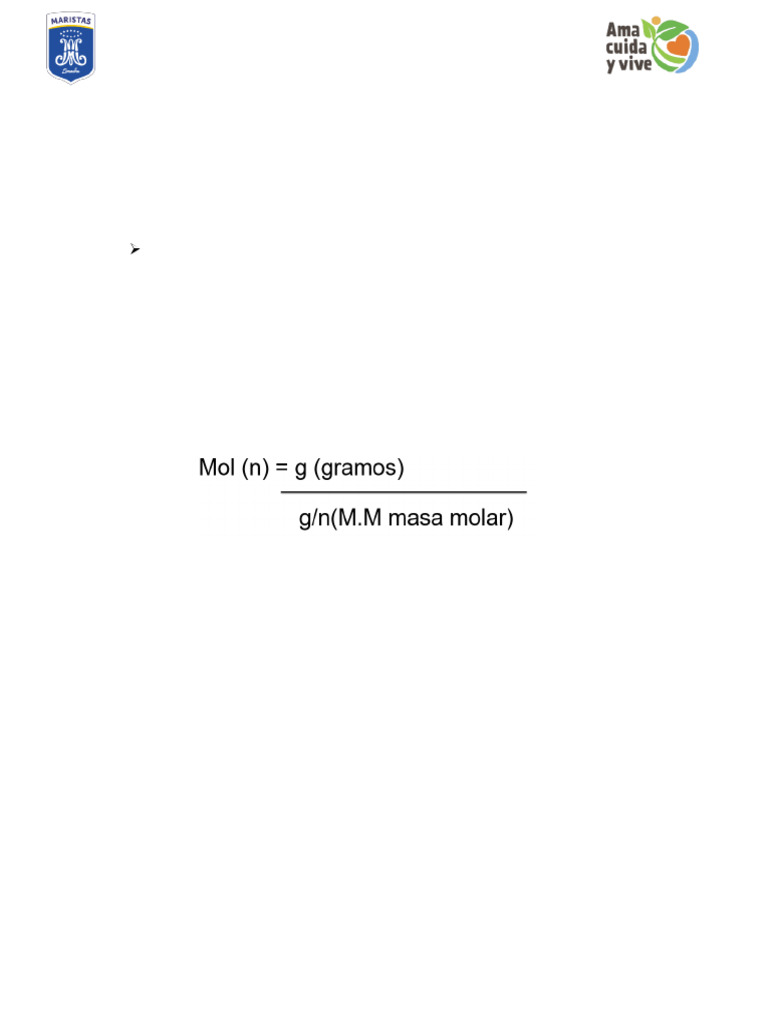 Guia Ejercicios Moles | PDF