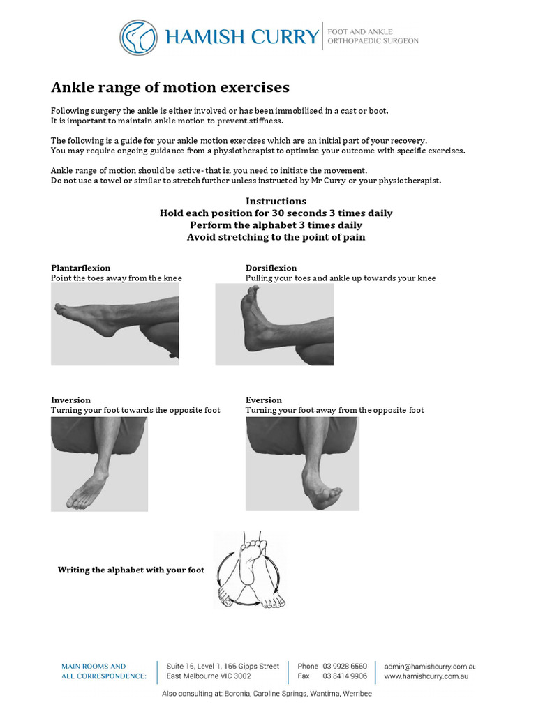 Ankle Range of Motion | PDF
