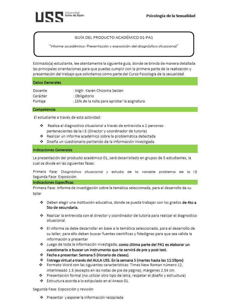 Guía Del Pa1 | PDF | Cuestionario