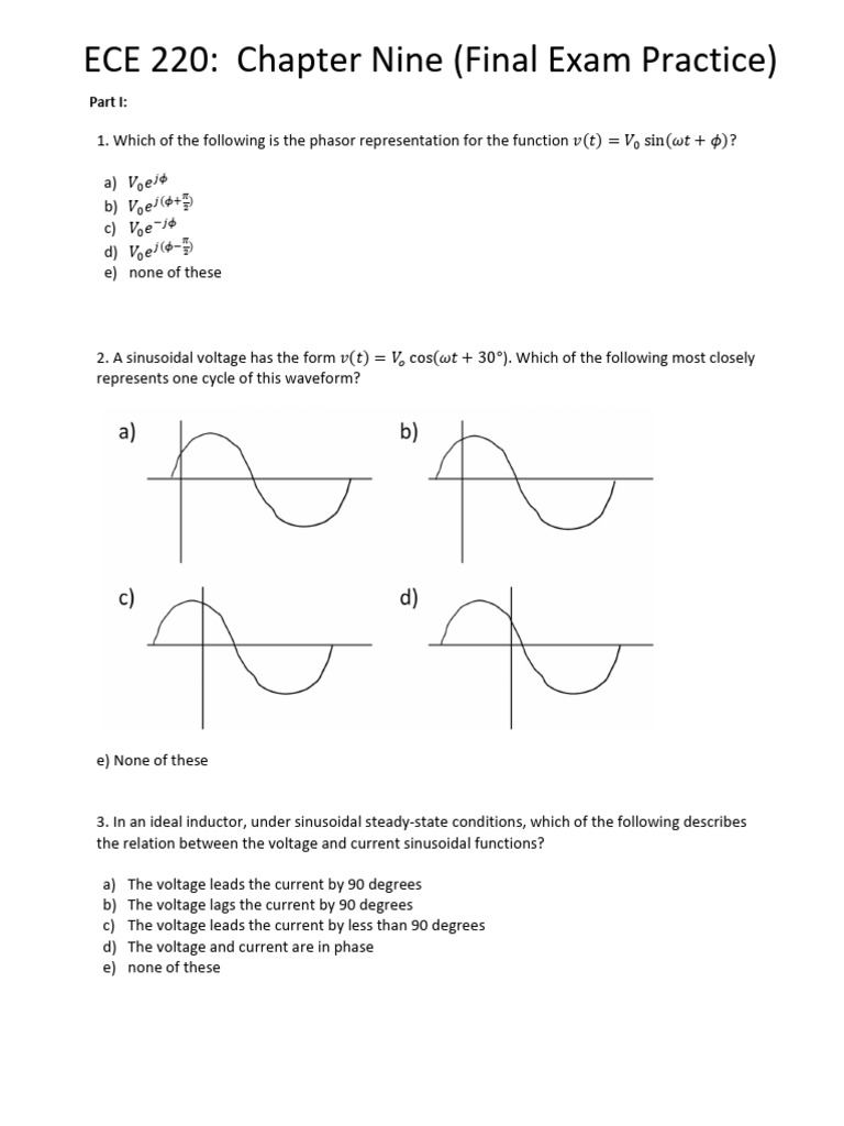 ECE220 Practice Chapter 9v2 | PDF | Electrical Impedance | Electric Power