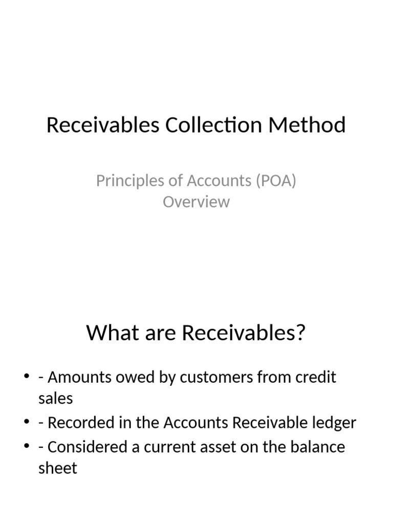 Receivables Collection Method POA | PDF