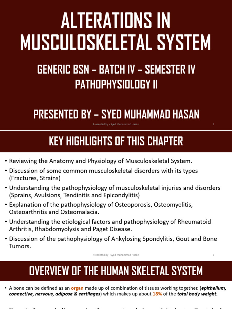 Alterations in Musculoskeletal System. | PDF | Bone | Gout