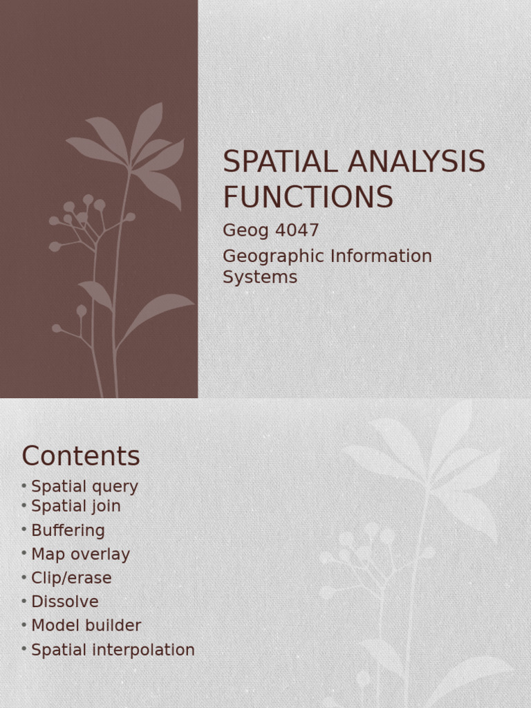 GEOG4047-Spatial - Analysis 9&10 | PDF | Geographic Information System | Interpolation