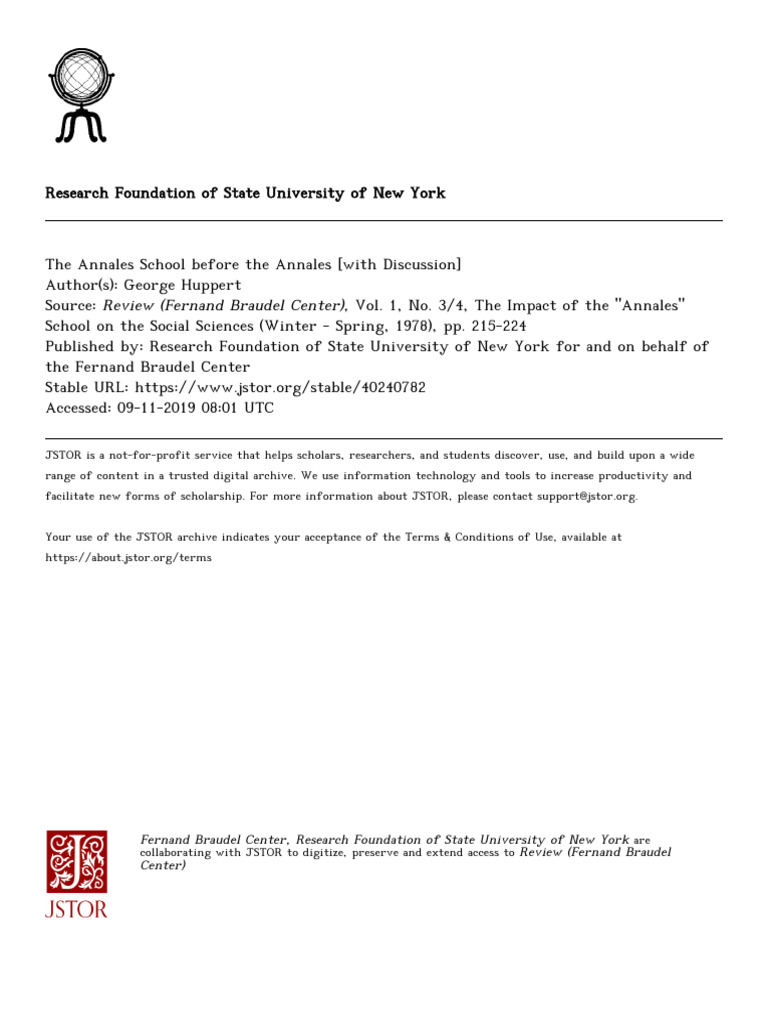 The Annales School Before The Annales | PDF | Science | Liberal Arts ...