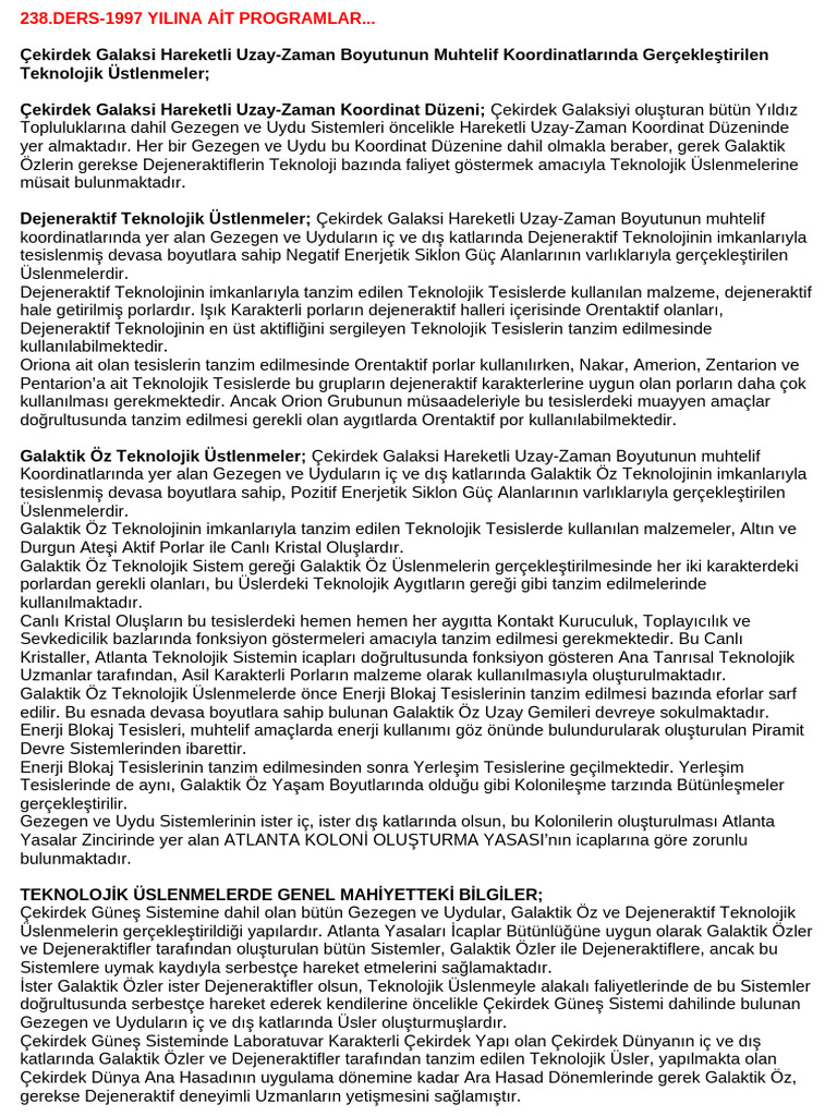 Ders 1997 Yilina Ai̇t Programlar | PDF