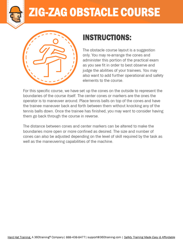 Zig-Zag Obstacle Course | PDF