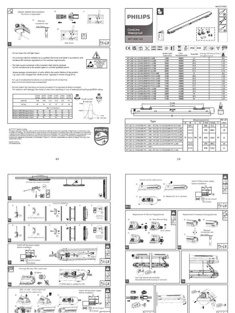 CoreLine Waterproof WT120C G2 Standard GOO-MI 1 | PDF | Electrical ...