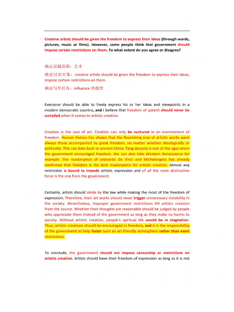 Restrictions on Creative Artists | PDF