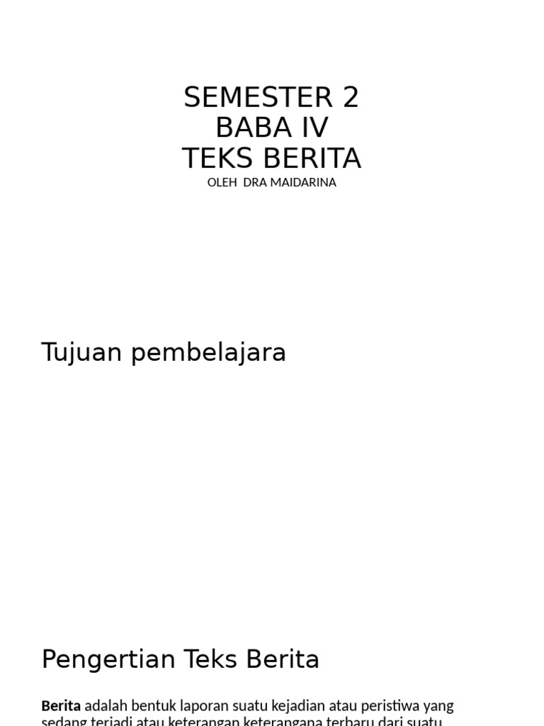 PPT TEKS BERITA | PDF