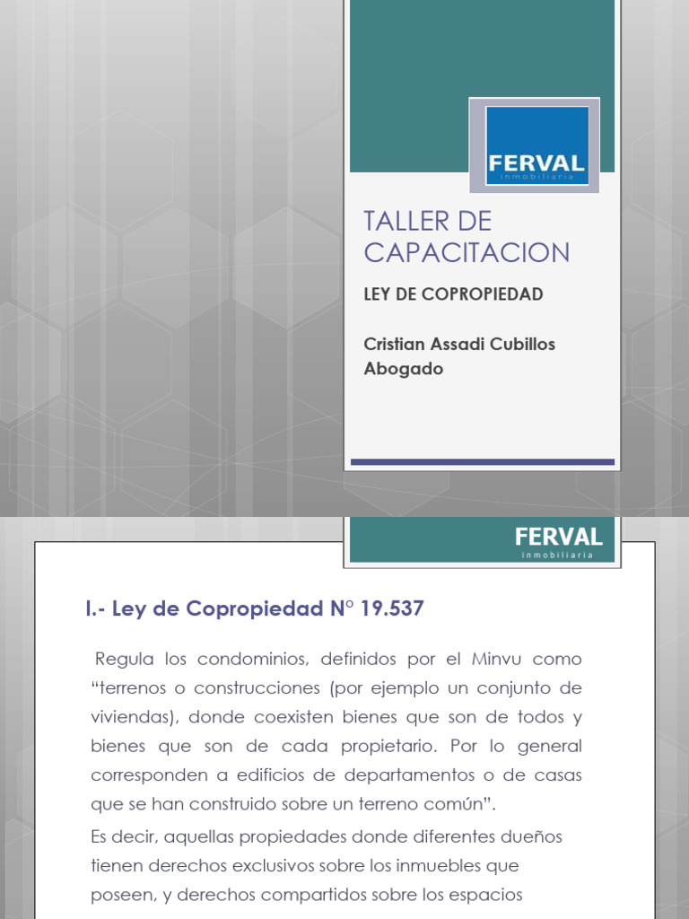 Capacitación en Ley de Copropiedad | PDF | Condominio | Gobierno