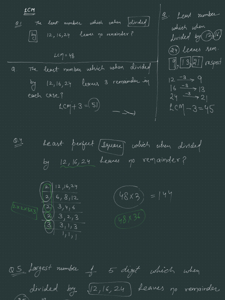 LCM HCF Class 2 | PDF