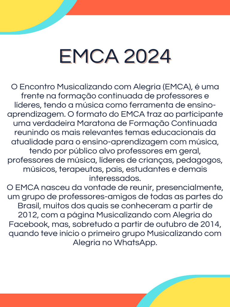 EMCA 2024 Pôster de Apresentação | PDF | Aprendizado | Pedagogia