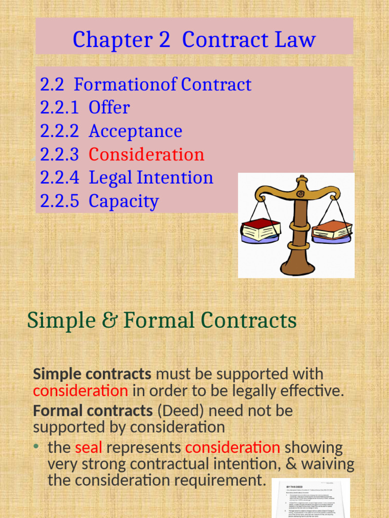 2.3 Contract Consideration 190325 | PDF | Estoppel | Consideration