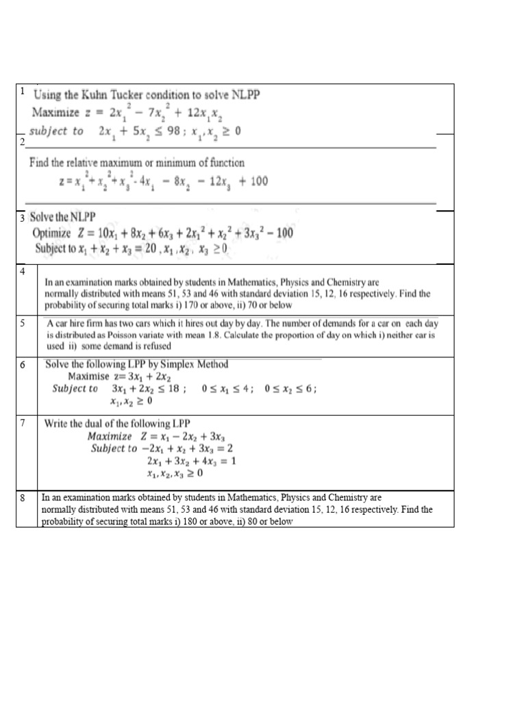 Question Bank Em IV Iat II (Cad) 2023-24 | PDF