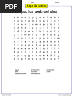 Sopa de Letras de Cuidado Del Medio Ambiente | PDF