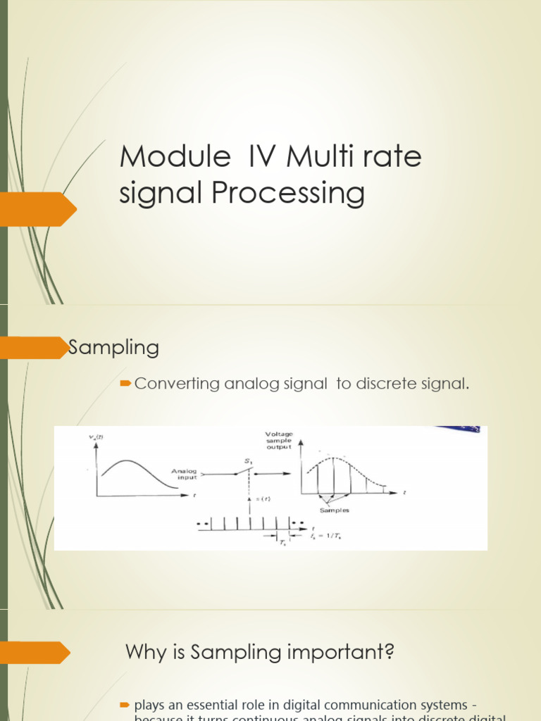 Multi rate signal Processing | PDF