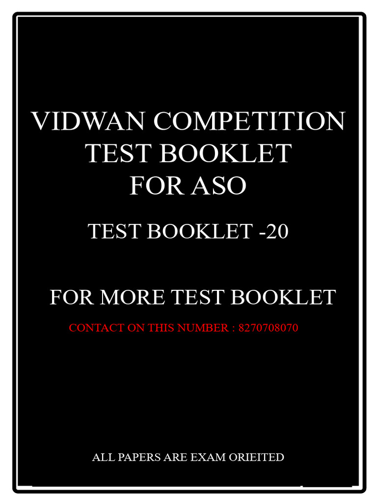 ODIA TEST BOOKLET -20 | PDF